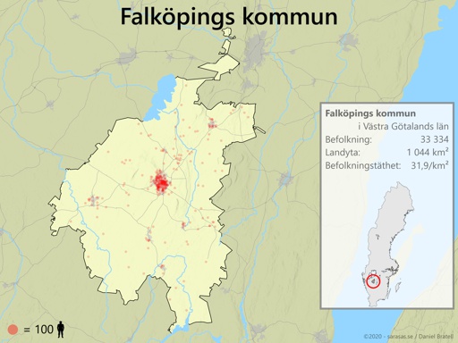 Befokningstäthetskartor för svenska kommuner - högupplösta kartor ...