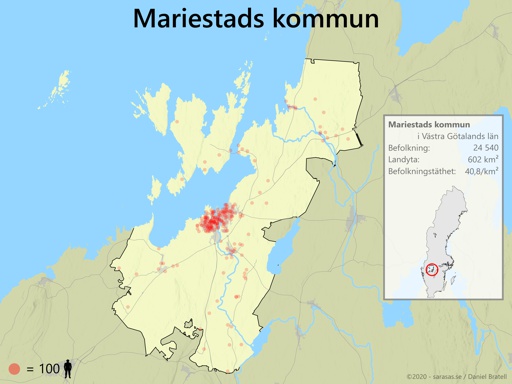 Befokningstäthetskartor för svenska kommuner - högupplösta kartor ...