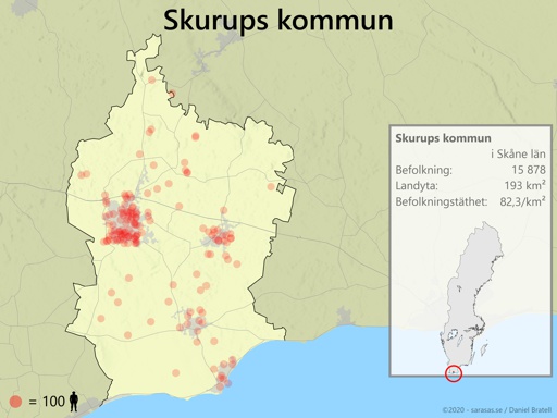 Befokningstäthetskartor för svenska kommuner - högupplösta kartor ...